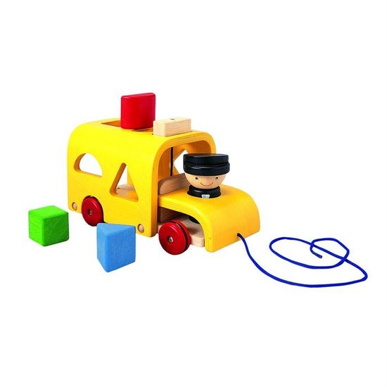 PLAN TOYS Jeu en bois Autobus à formes - Cdiscount Jeux - Jouets
