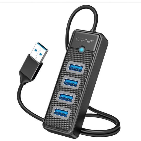 Usb Hub, 4 Port Usb 3.0 Hub, Distributeur Usb Compatible Pour Laptop ...