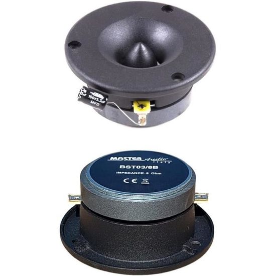 2 Tweeter Bst03-8B Noir 175 Watts Rms 350 Watts Max 9,7 Cm De Diamètre ...