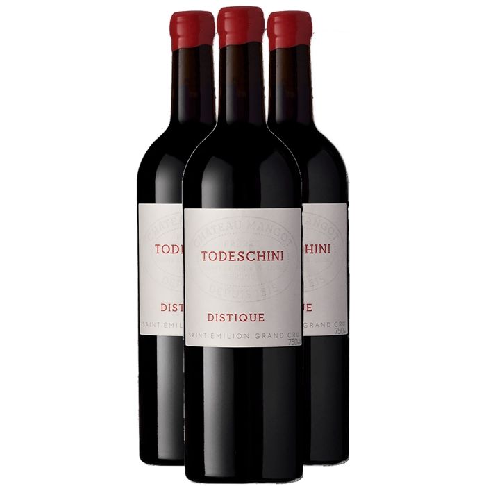 Château Mangot Saint-Emilion Grand Cru Todeschini Distique 2021 - Vin Rouge de Bordeaux (3x75cl ...