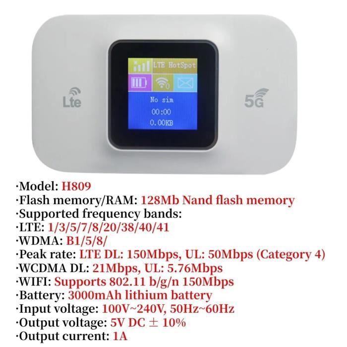 4G 150 Mbps - Routeur WiFi 4G Lte 150Mbps USB Dongle Mobile, Hotspot ...