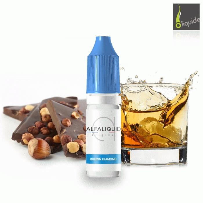 Lot 2 e-liquides Brown Diamond Alfaliquid 10ml (2x10ml) - Nicotine 6mg ...