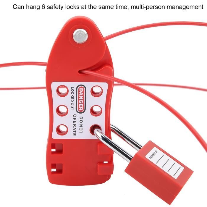 Atyhao Cable Lockout Hasp, Master Lock Hasp Safety Padlock for Chemical ...