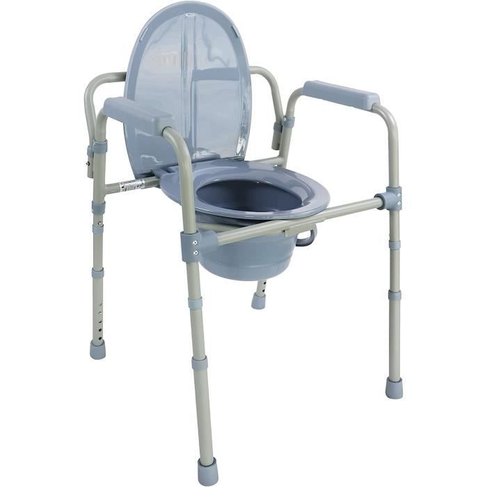 Chaises Percées - Pepe Chaise Percée Toilette Pot Chambre Adulte Cadre Sécurité Wc Accoudoir ...