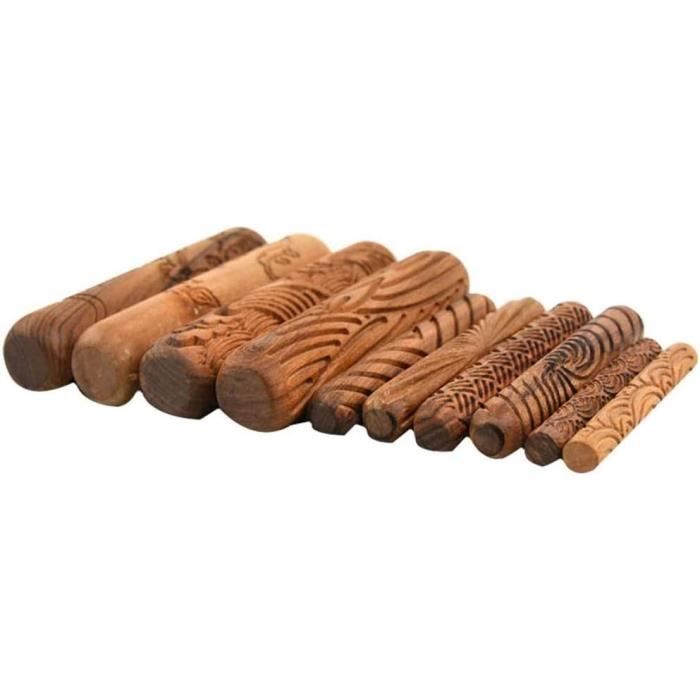 Outils De Poterie, Rouleaux De Poign¨¦E En Bois Kit De Rouleaux De Mod¨¨Le De Mod¨¦Lisation En ...