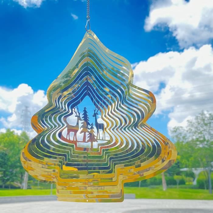 Vent Spinner en Acier Inoxydable Intérieur Extérieur Décor Fête Kinetic ...