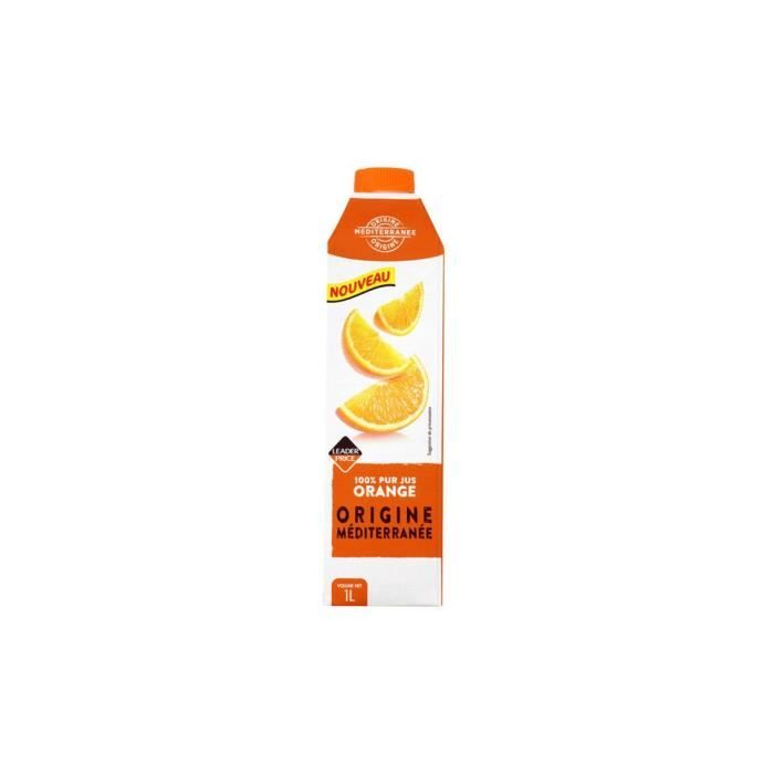 Pur jus d'orange Leader Price - 1L - Cdiscount Au quotidien