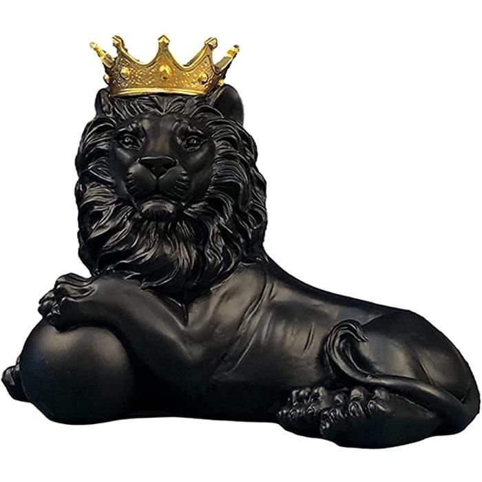 Statuette de lion en résine Sculpture de lion Décoration Ornements Roi ...