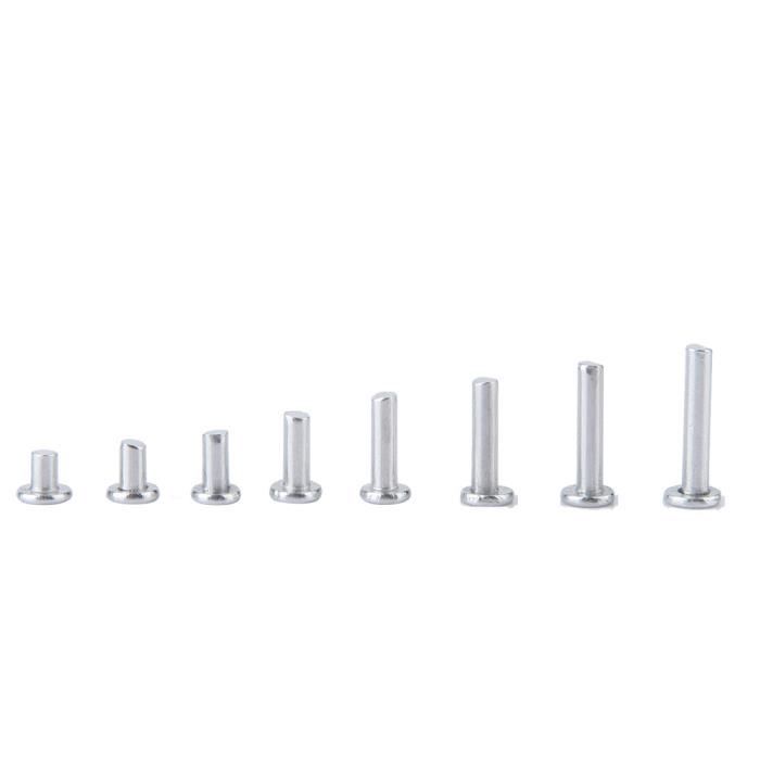 Rivets Solides en Aluminium - CIKONIELF - Jeu de 400 pcs - Tête Plate ...