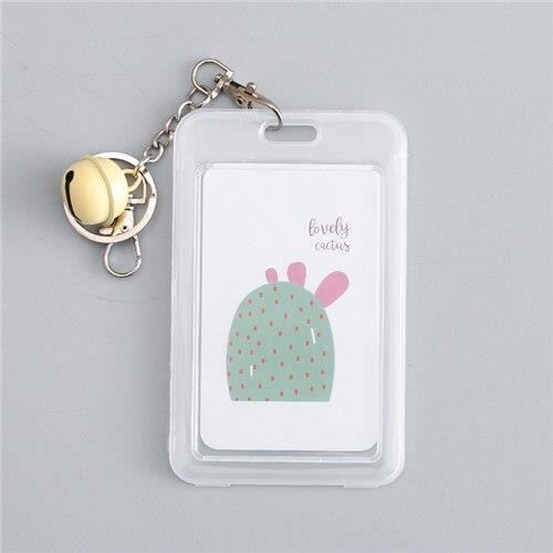 Porte-Cartes L6DCH Women Credit Card Holder Bag Cartoon Cactus Student ...