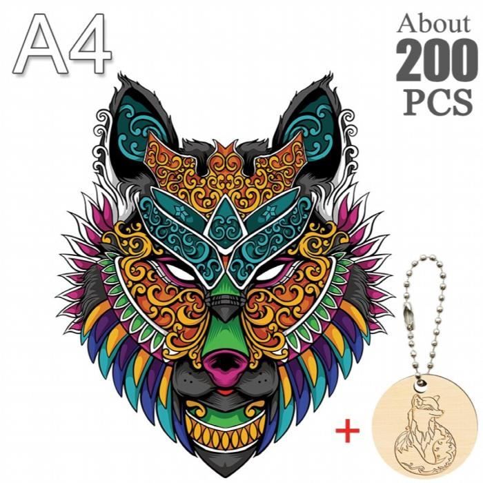 CRAZE Puzzle animal en bois unique renard foncé 3D Puzzle jeu éducatif ...