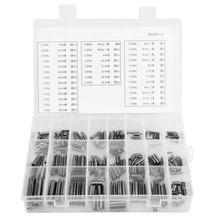 EBTOOLS Goupille à ressort 280 pièces ensemble de goupilles de tension à ressort en acier ...