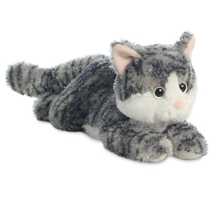 Peluche Chat Gris et blanc Flopsie Lily Cat 30 cm - Cdiscount Jeux - Jouets
