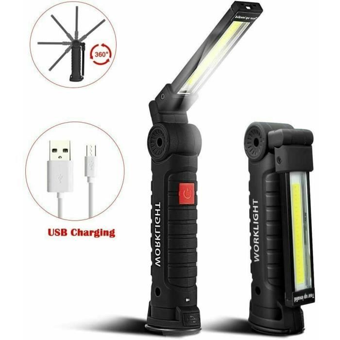 Lampe Torche Baladeuse LED Inspection Rechargeable Réparation ...