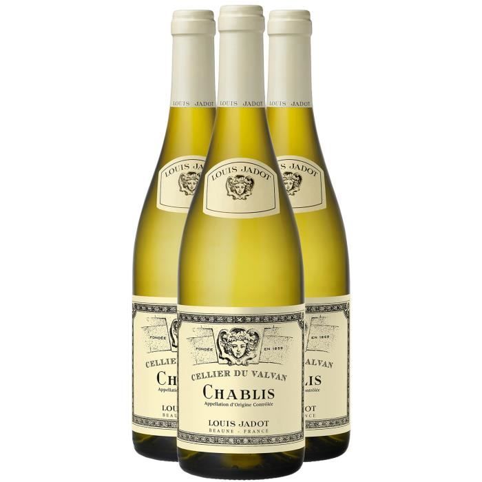 Chablis Blanc 2021 - Lot de 3x75cl - Louis Jadot - Vin AOC Blanc de ...