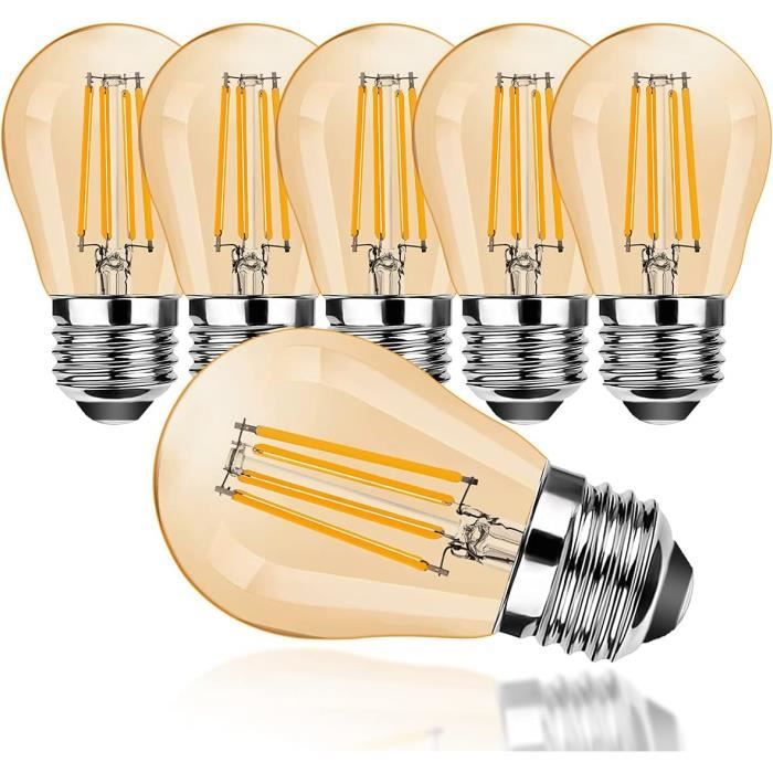 Ampoule Led Vintage 4W, Ampoule À Filament Led E27 G45, Mini Globe Led Blanc Chaud 2700K ...