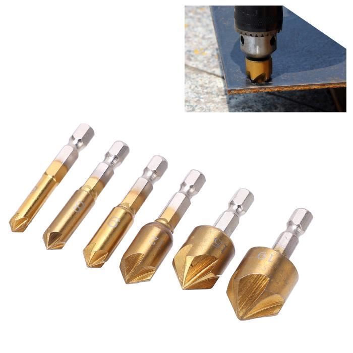 Foret à fraiser Foret à Fraise 6 Pièces, Foret à Fraise à 90 Degrés ...