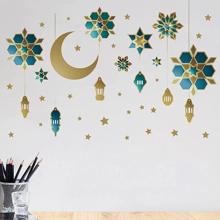 Autocollant Mural Ramadan - ZGEER - Eid Ramadan Mubarak - PVC Sticker ...