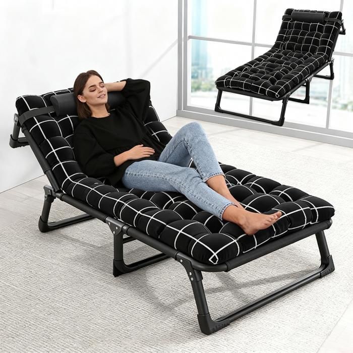 Chaise longue pliante convertible en lit simple usage intérieur ...