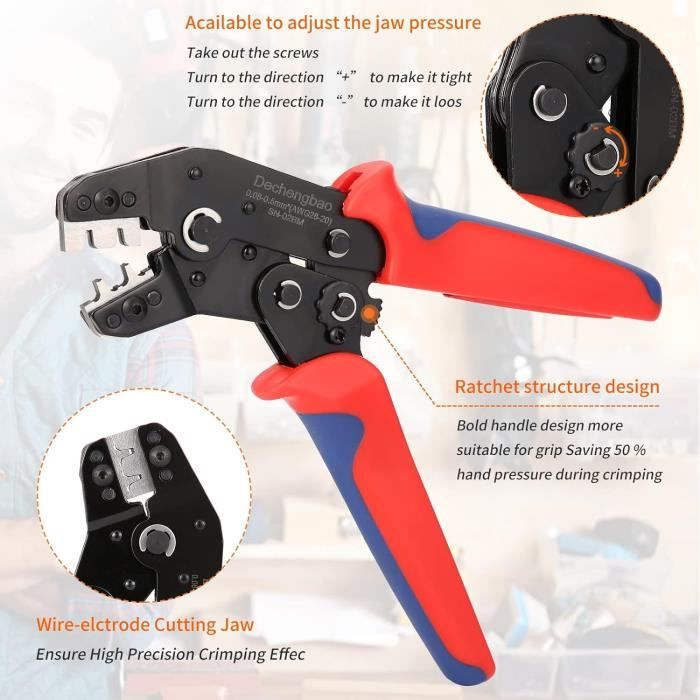 Dupont Kit d'outils à sertir avec 1550 connecteurs de 2,54 mm et 460 connecteurs JST-XH de 2,54 ...