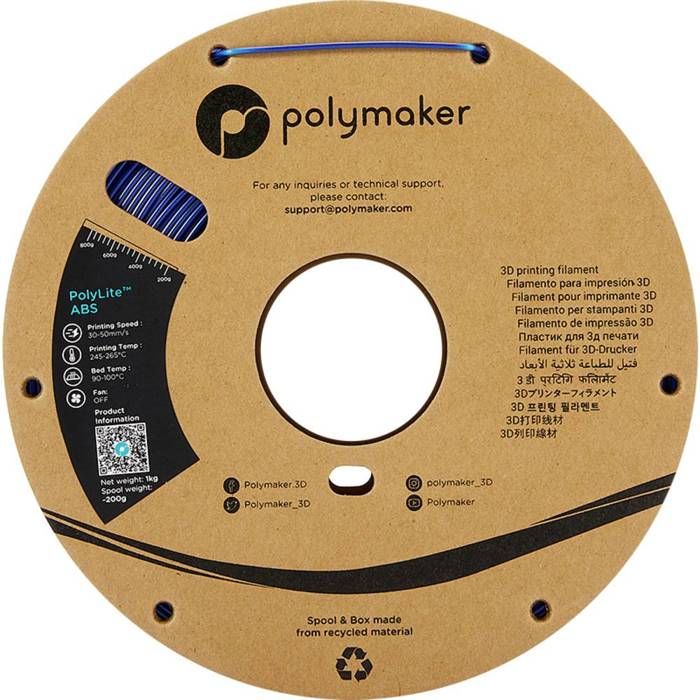 Polymaker PE01007 PolyLite Filament ABS inodore 1.75 mm 1000 g bleu 1 pc(s) - Cdiscount Informatique