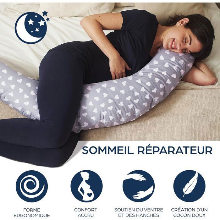 Coussin de Grossesse et d'allaitement XXL - Housse de Coussin Maternité ...