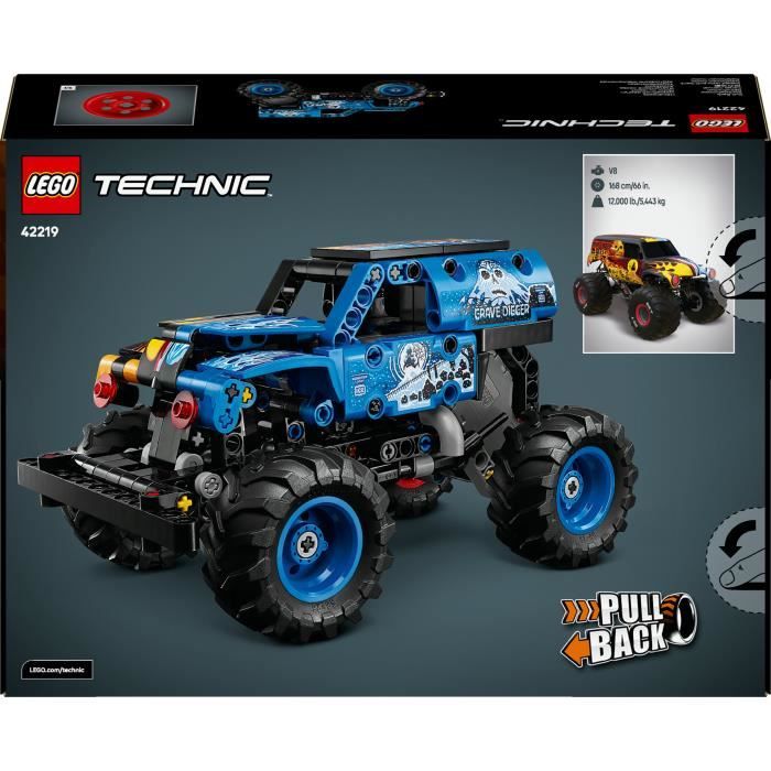 LEGO Technic 42219 Monster Jam Grave Digger - Feu et Glace - Jeu de ...