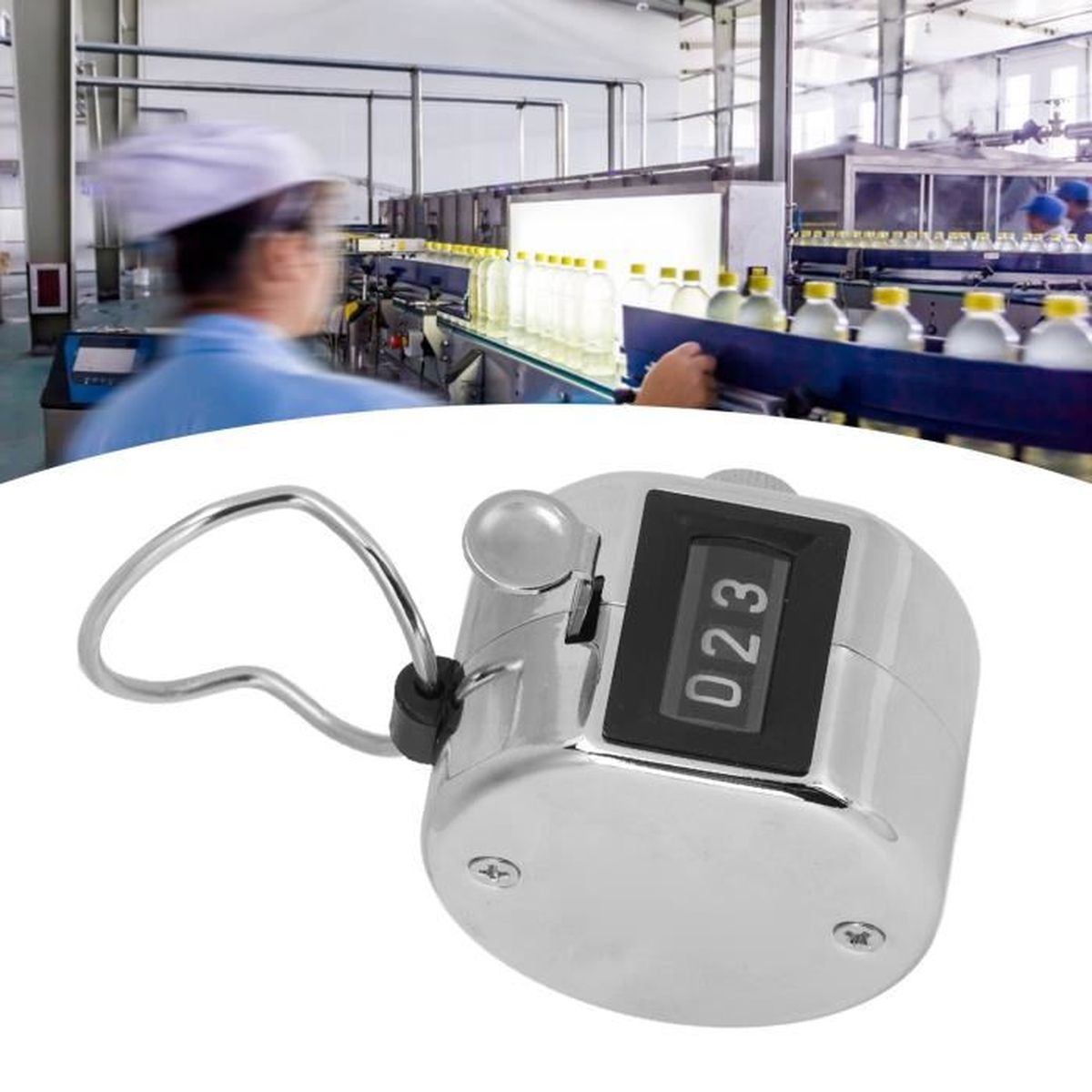 TMISHION Compteur de clic à main 4 chiffres clair lettrage compteur ...