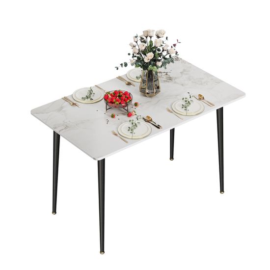 Table de Salle à Manger Marbre Blanc en Pierre Frittée - Grande Tables ...