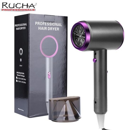 UE-Sèche-cheveux Professionnel 1600w, Sèche-cheveux À Vent Puissant ...
