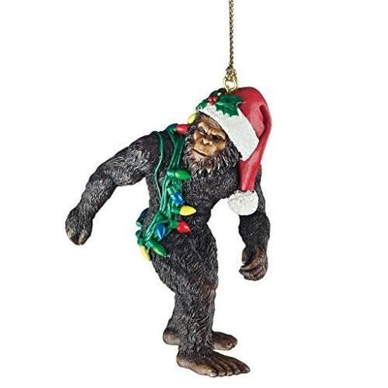 DESIGN TOSCANO BIGFOOT LES VACANCES YETI AVEC BONNET DE NOEL ORNEMENT ...