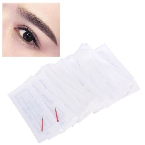 Drfeify Aiguille de microblading 3RS 50pcs Shader Aiguille ...