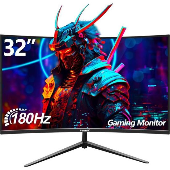 32 Zoll Gaming Monitor Curved 180Hz, 144Hz Pc Bildschirm Full Hd 1080P ...