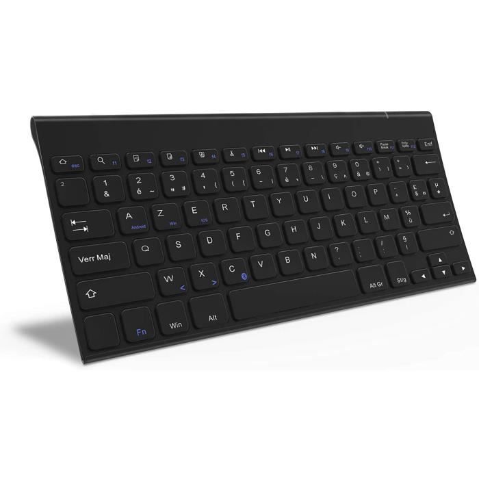 Clavier Compact Bluetooth sans FilClavier Rechargeable AZERTY Ultra ...