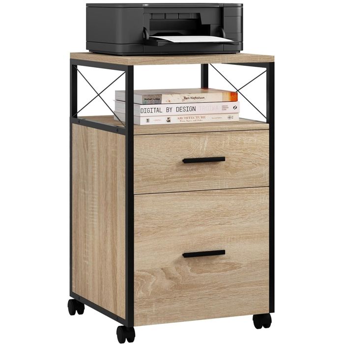 WOLTU Caisson de Bureau à roulettes, Armoire Mobile pour Dossiers ...