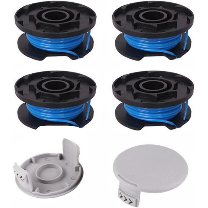 Lot de 6 bobines de fil de rechange pour tondeuse à gazon Ryobi RAC124 OLT1831S RLT1830H13 ...