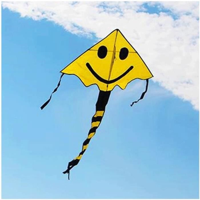 Jouet D'Extérieur Cerfs Volants Visage Souriant Volant Tissu Nylon ...