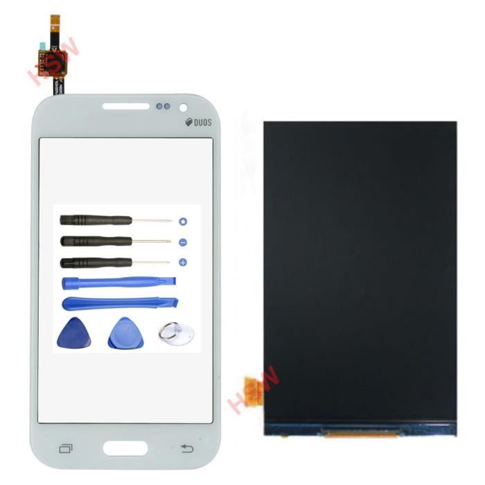 Ecran vitre tactile numériseur + lcd pour Samsung Galaxy Core Prime SM-G360F G361F blanc + Kit ...