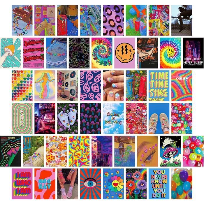 50 pièces Kit de Collage Mural Esthétique,Wall Collage Set,Collage ...