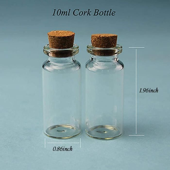 Jadeseal 18pcs 10ml Échantillon Bouteille Verre Peutmini Bocaux ...