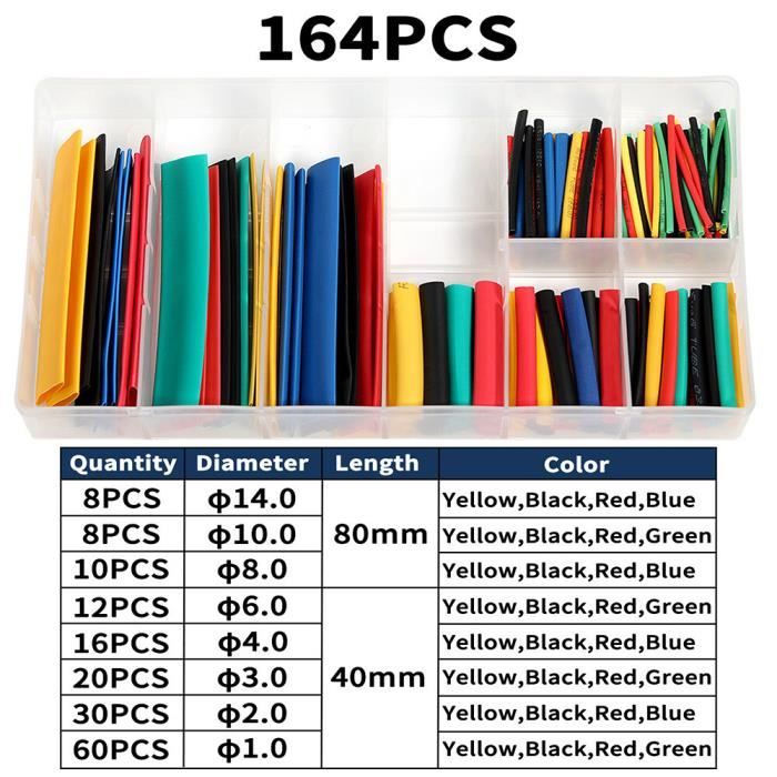 Tube thermorétractable,Kit de tubes thermorétractables,protection de ...