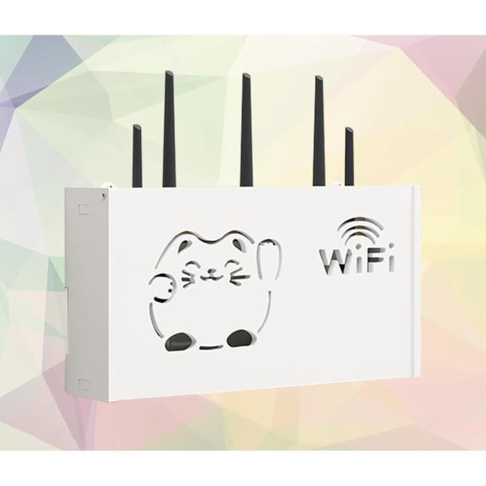 Support Box Internet Mural Rangement Box Internet Étagère Tv Mural ...