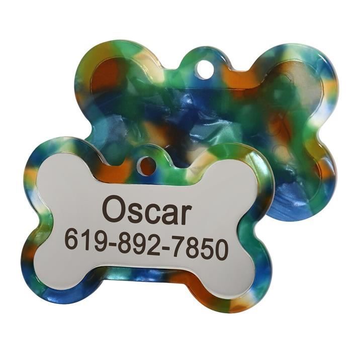 Personalized Dog Tag Bone Dogs Cat Name Plate Anti-lost Pet Nameplate ...