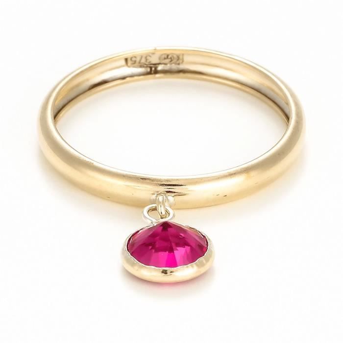 Bague " Médaillon rouge " Or Jaune 375/1000 Or jaune - Achat / Vente ...