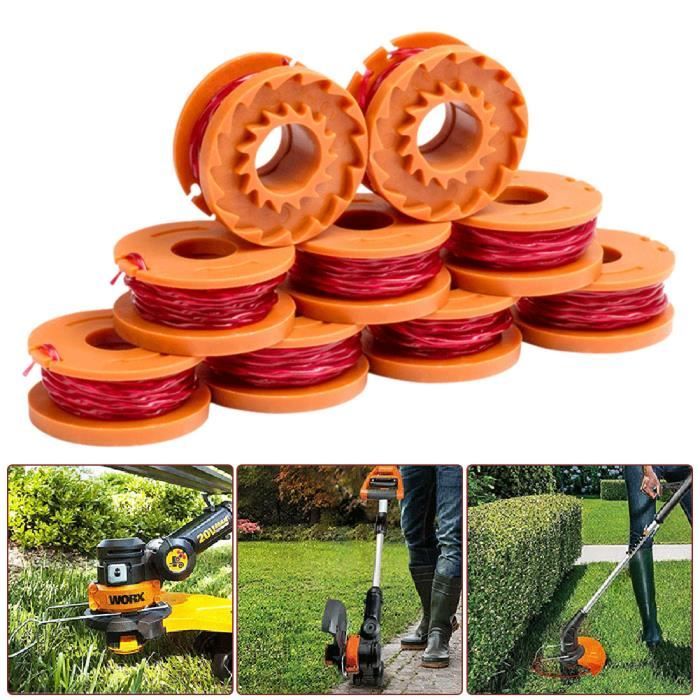 9 Fil Coupe Bordure, Bobine de Rechange, pour Coupe-bordure de Ligne,1.5 mm, 3.05m,pour une ...