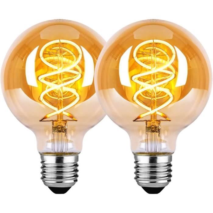 Ampoule Led E27, Ampoule E27 Vintage Dimmable 4W G80 Ampoule Led E27 Blanc Chaud 2700K 360Lm ...
