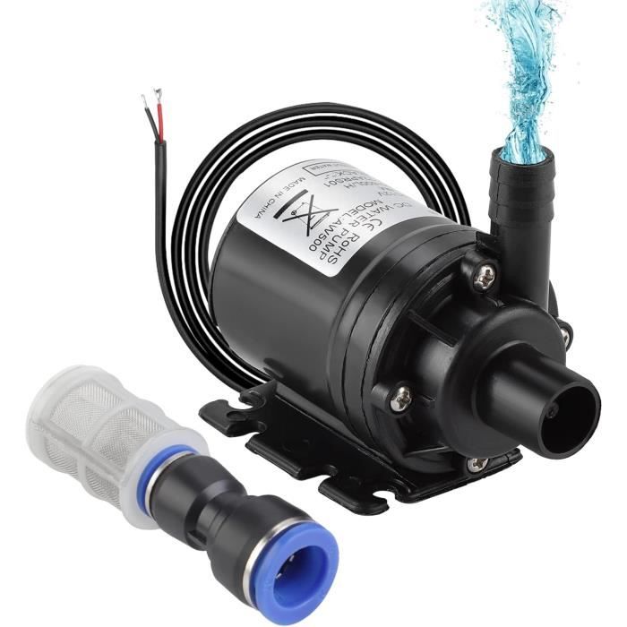 HSEAMALL DC 12V Mini Pompe à Eau Avec Filtre,Pompe à Eau Submersible ...