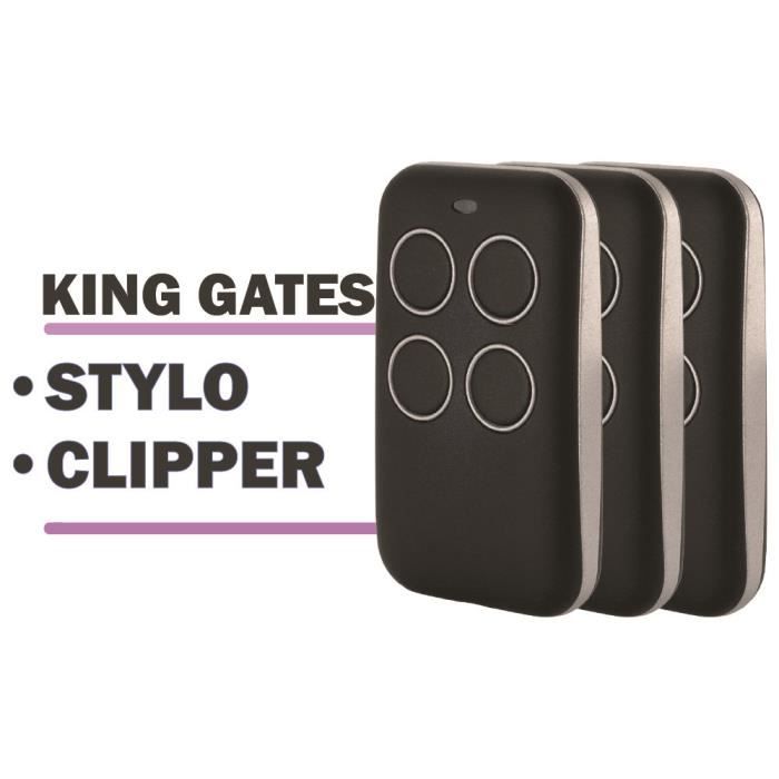 KING GATES STYLO - CLIPPER Télécommande 3 pièces - Cdiscount Bricolage