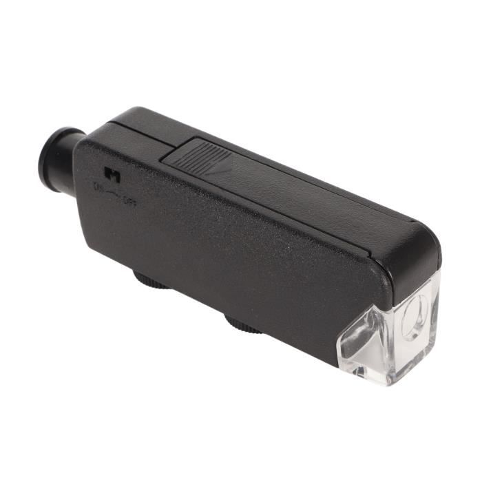 VINGVO Microscope de poche éclairé par LED 60x-100x Microscope de Poche ...