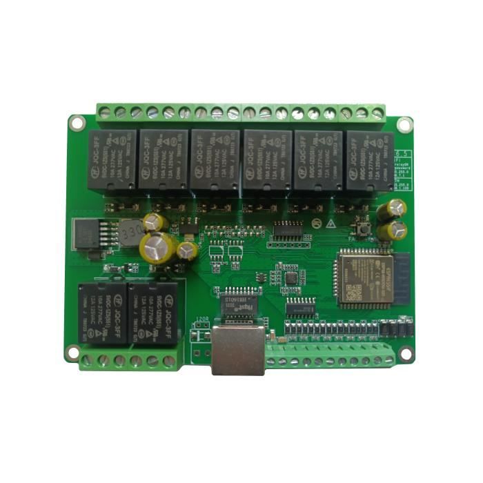 8ch Eth Wifi Can Relais Ethernet réseau wifi commutateur Modbus MQTT TCP UDP Web HTTP calendrier ...